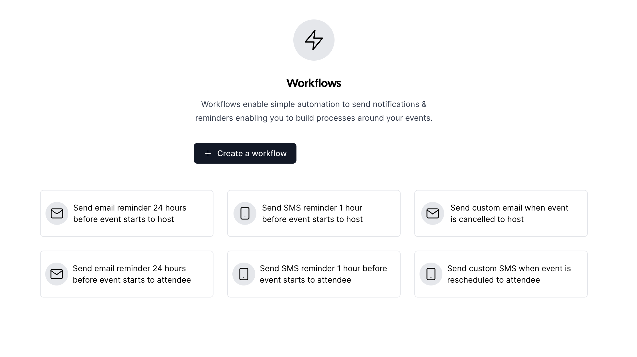 /workflows empty state - button not centered & cards wrong padding · Issue #4168 · calcom/cal ...