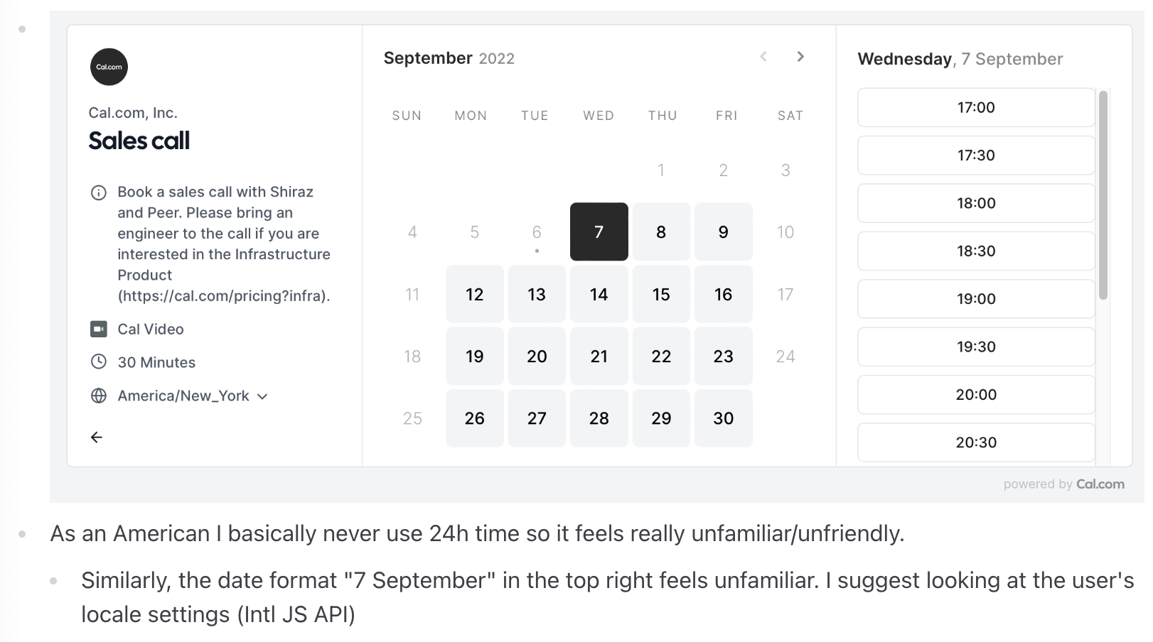 [CAL-104] /public-booking - 12/24h time format: Can we check users locale settings (Intl JS API ...