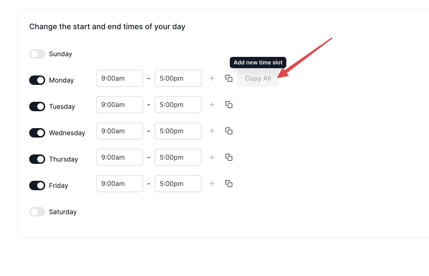 /availability /single-view - Plus icon-button & "Copy to all" button UI & copy issues · Issue ...