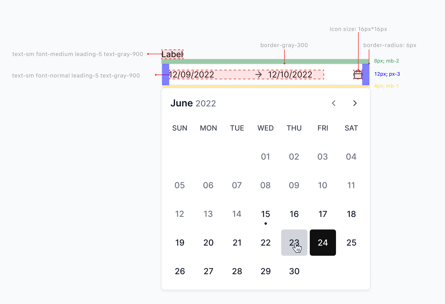 [component] simple date selector - calendar arrows layout broken · Issue #4389 · calcom/cal.com ...