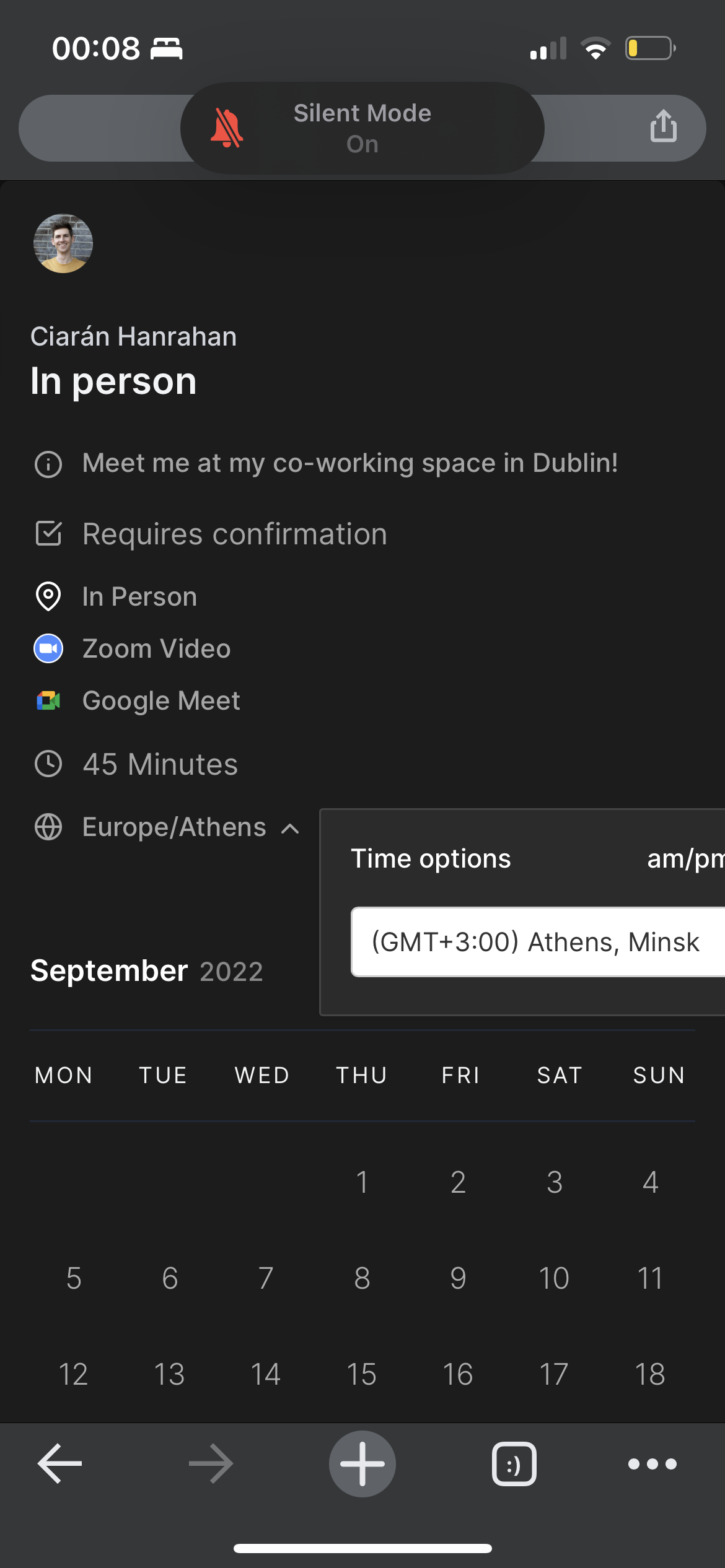 Mobile /Public Booking page - Timezone dropdown goes offscreen · Issue #4724 · calcom/cal.com ...
