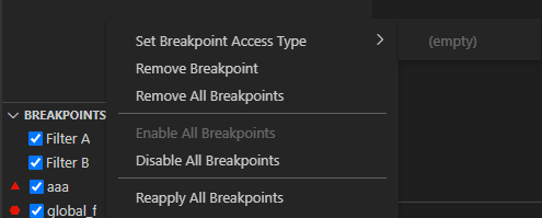 Problems for Data Breakpoint · Issue #83649 · microsoft/vscode · GitHub