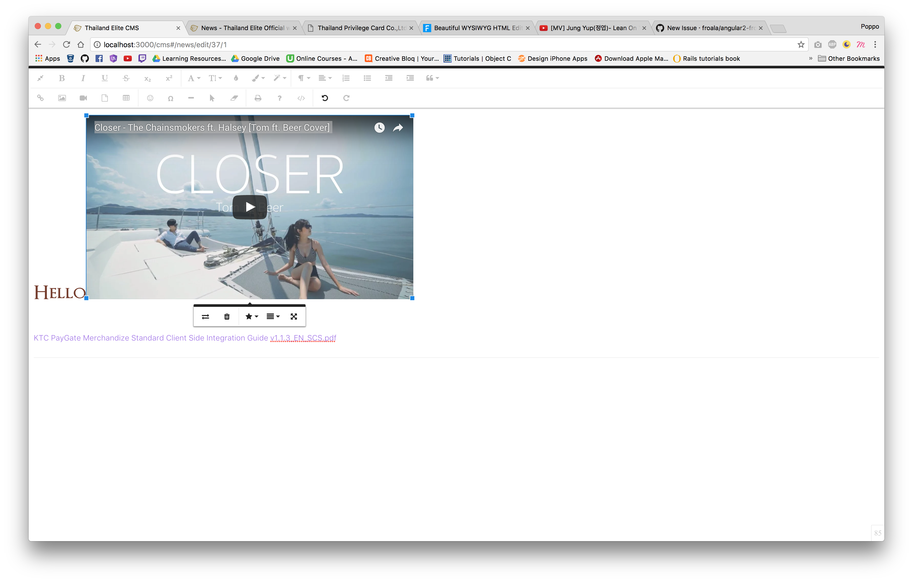 Problem When Embedded Video · Issue 81 · Froalaangular Froala Wysiwyg