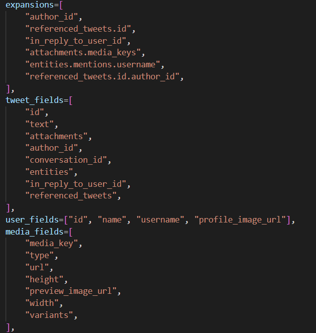 Optimize Twitter stream fields · Issue #283 · StephanAkkerman/fintwit-bot · GitHub