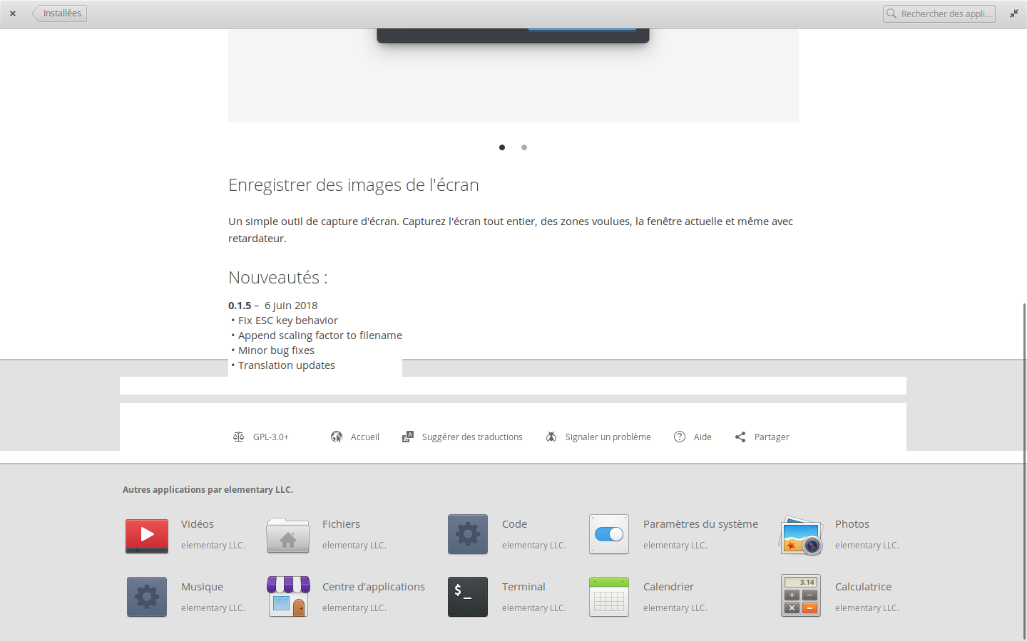 Scrolling down quickly on a product page with "Other Apps by ...