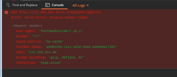 The same request works in Postman as Google Chrome add-on but doesn't ...
