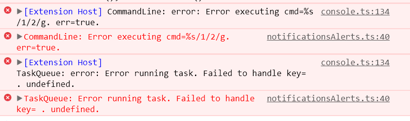 Ex Command Failed · Issue 3575 · Vscodevim Vim · Github