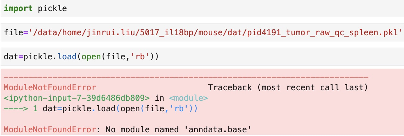 ModuleNotFoundError: No module named 'anndata.base' · Issue #572 ...