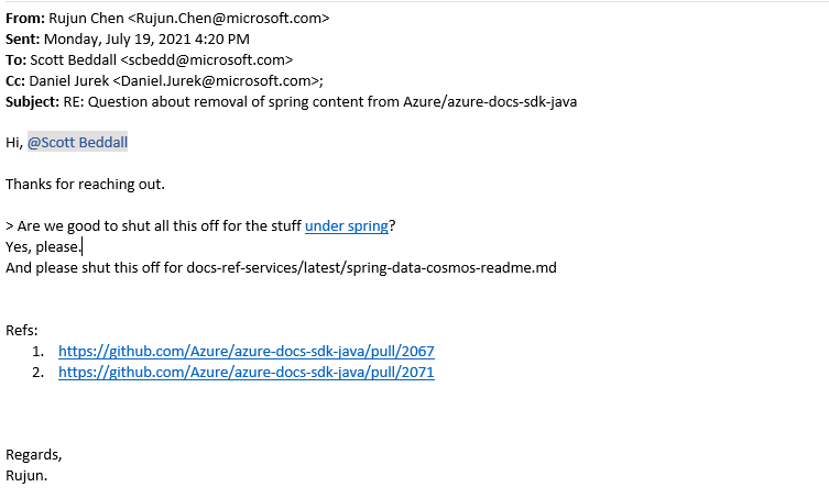 Disable Docs.MS Deployments from `sdk/spring` · Issue #23087 · Azure/azure-sdk-for-java · GitHub