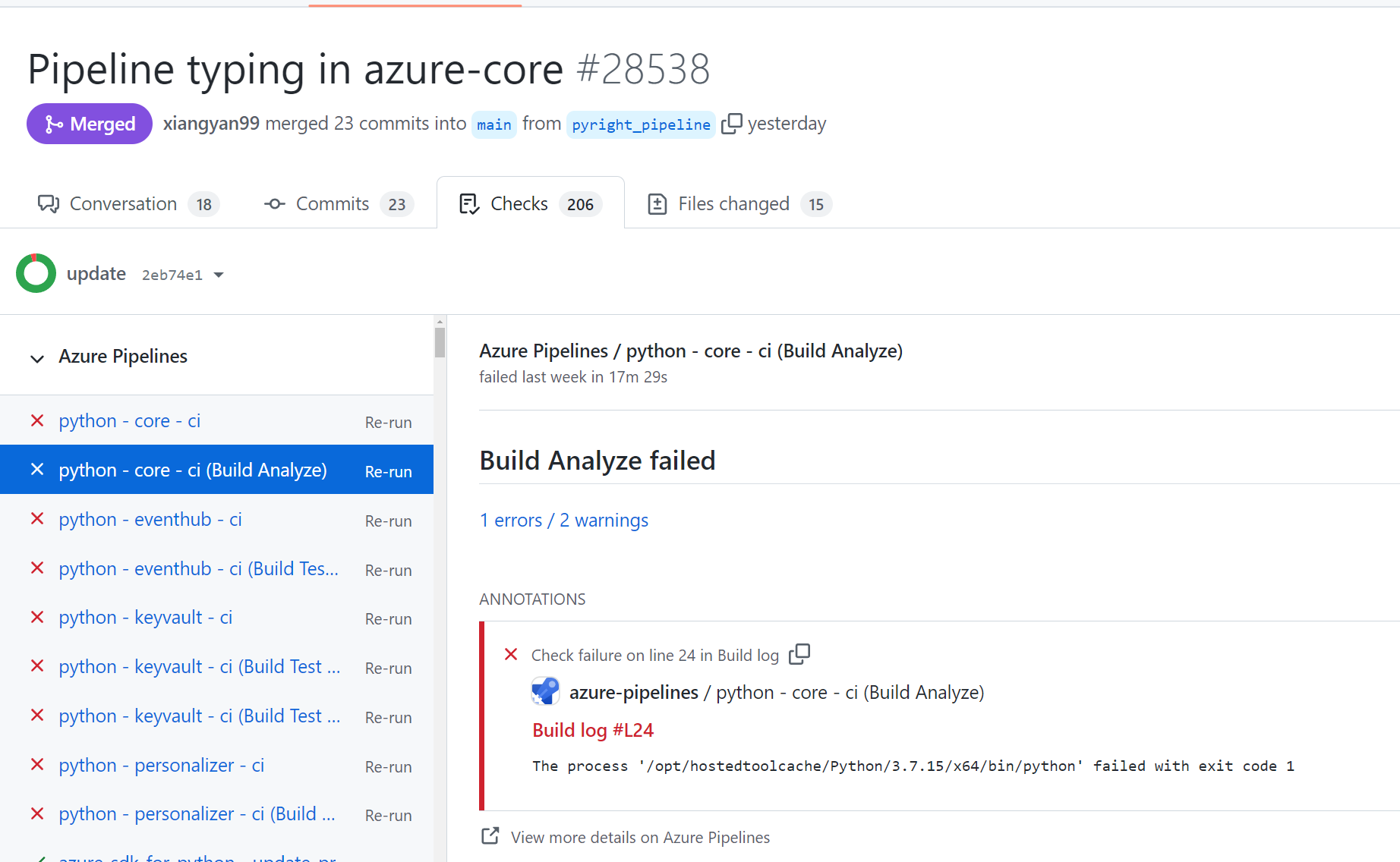 Pipeline typing in azure-core by lmazuel · Pull Request #28538 · Azure/azure-sdk-for-python · GitHub