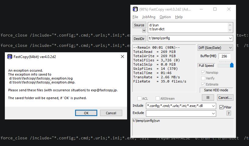FastCopy 4.02 Exception · Issue #17 · FastCopyLab/FastCopy · GitHub