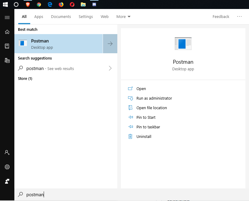 Postman has no icon in start menu after typing in the name. · Issue ...
