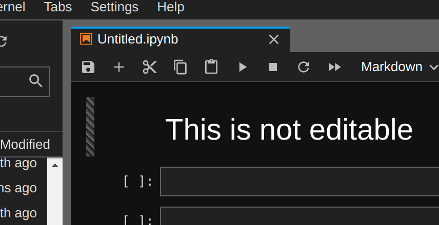 Improve read-only behaviour for Markdown cells · Issue #9976 · jupyterlab/jupyterlab · GitHub