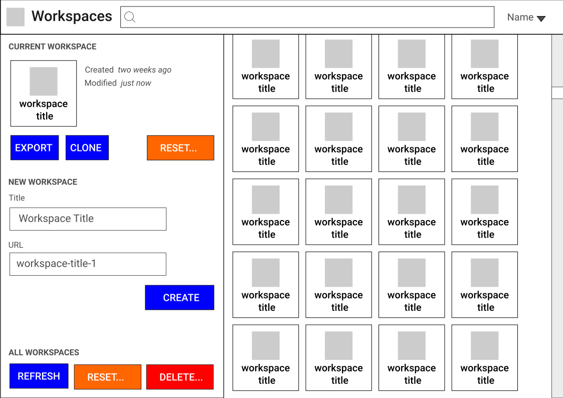 Create a workspaces GUI · Issue #6944 · jupyterlab/jupyterlab · GitHub