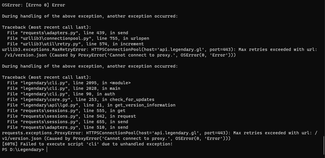 A python error of auth · Issue #365 · derrod/legendary · GitHub