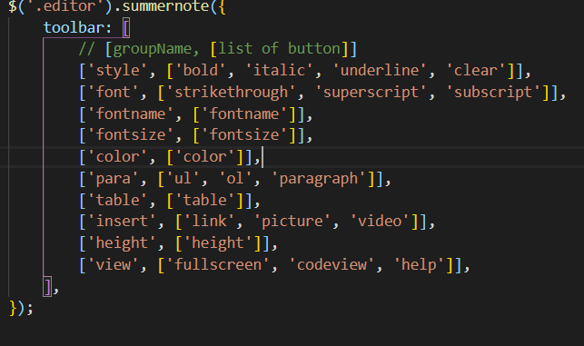 Missing table feature in the toolbars · Issue #3513 · summernote/summernote · GitHub