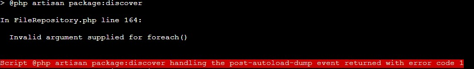 In Filerepository Php Line 164 Invalid Argument Supplied For Foreach