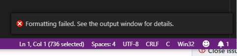 Formatting Problems · Issue #73941 · microsoft/vscode · GitHub