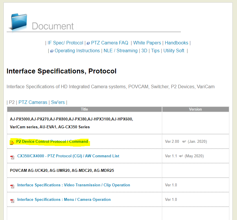 Panasonic ag-cx350 · Issue #347 · bitfocus/companion-module-requests · GitHub