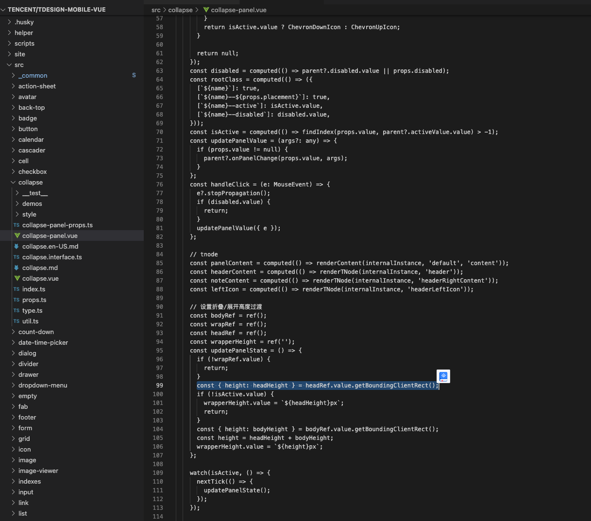 [Collapse] 在Popup等弹出层中高度计算错误 · Issue #1134 · Tencent/tdesign-mobile-vue · GitHub