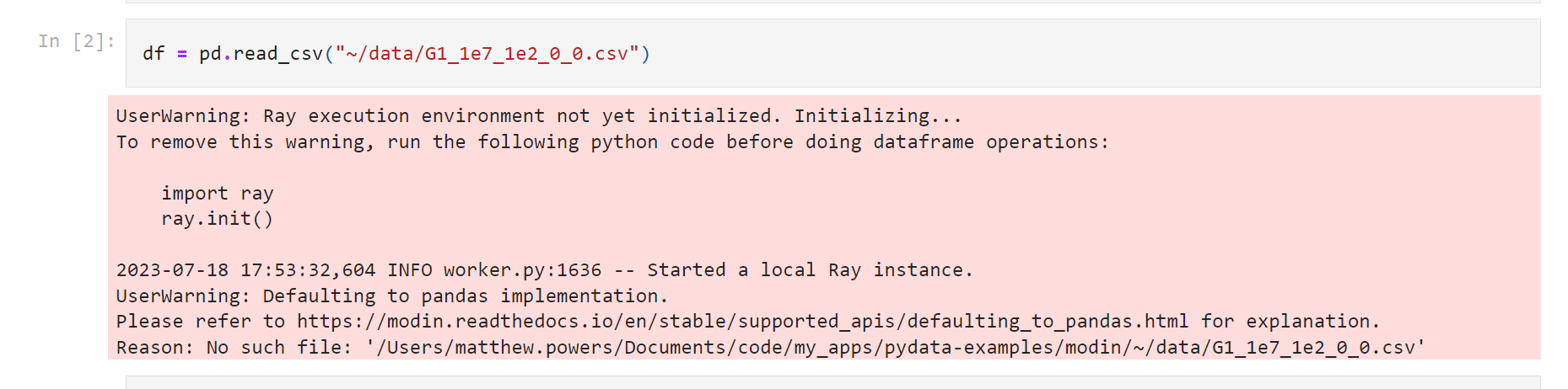 Bug Some Modin Io Functions Unnecessary Default To Pandas On ~path · Issue 6436 · Modin