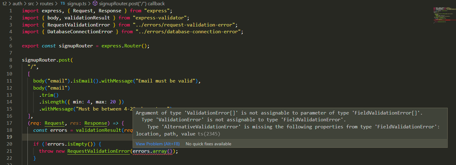 validationResult(req).array() return type · Issue #1224 · express-validator/express-validator ...