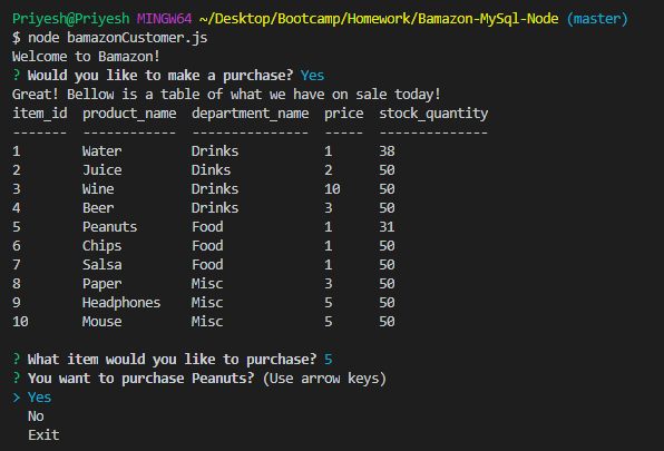 GitHub - Priyesh91/Bamazon-MySql-Node