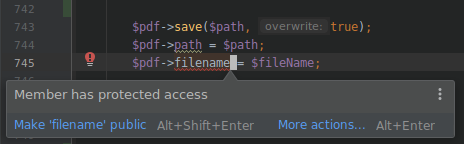 Should the $filename property be public? Or should get and set be implemented? · Issue #371 ...