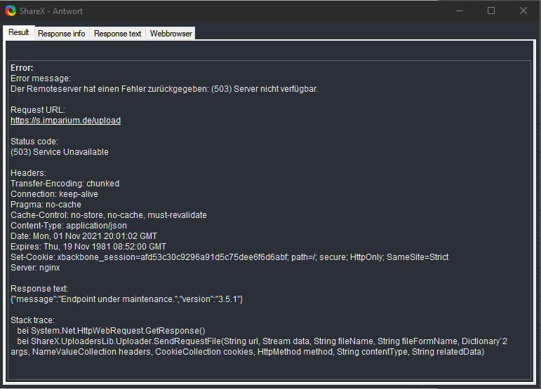 Can't upload images via ShareX after updating to newest version · Issue #410 · sergix44 ...