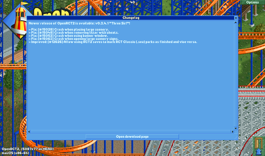 Told new version is available, despite running that version · Issue #15141 · OpenRCT2/OpenRCT2 ...