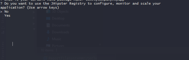 Arrow Keys and Push Space to Select not Working on Windows · Issue #11306 · jhipster/generator ...