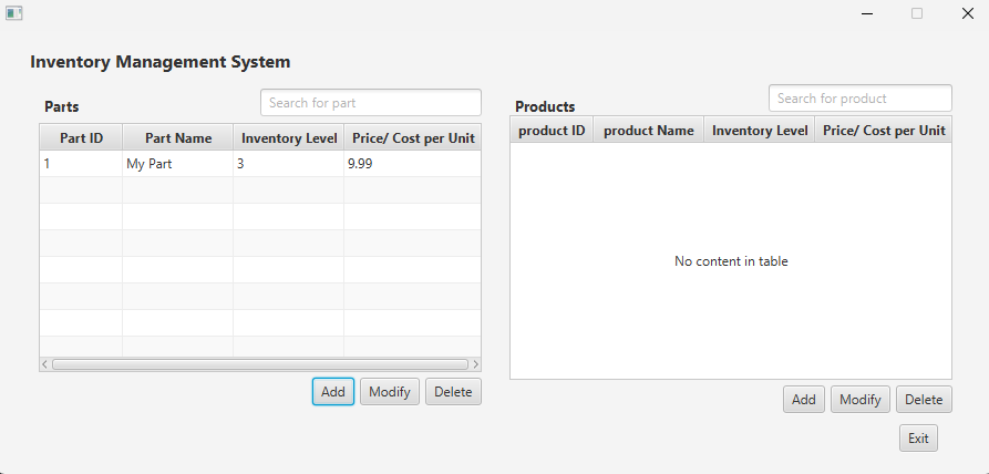GitHub - lane-fuerstenberg/inventory-gui: A gui application using Java Swing with FXML to create ...