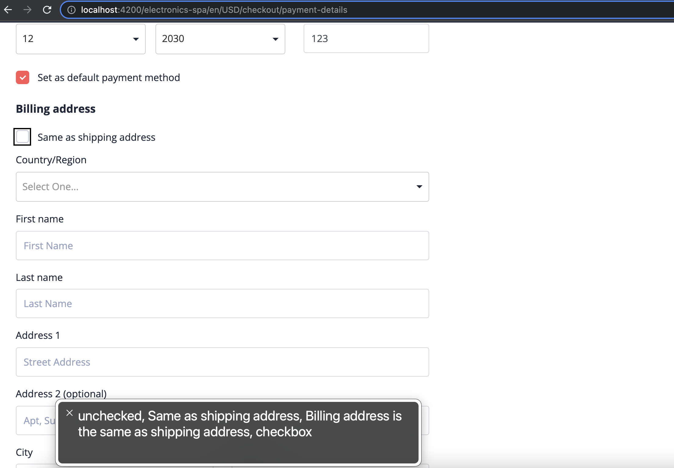 During checkout: when SR users adds new Payment Method more context is needed. · Issue #13733 ...