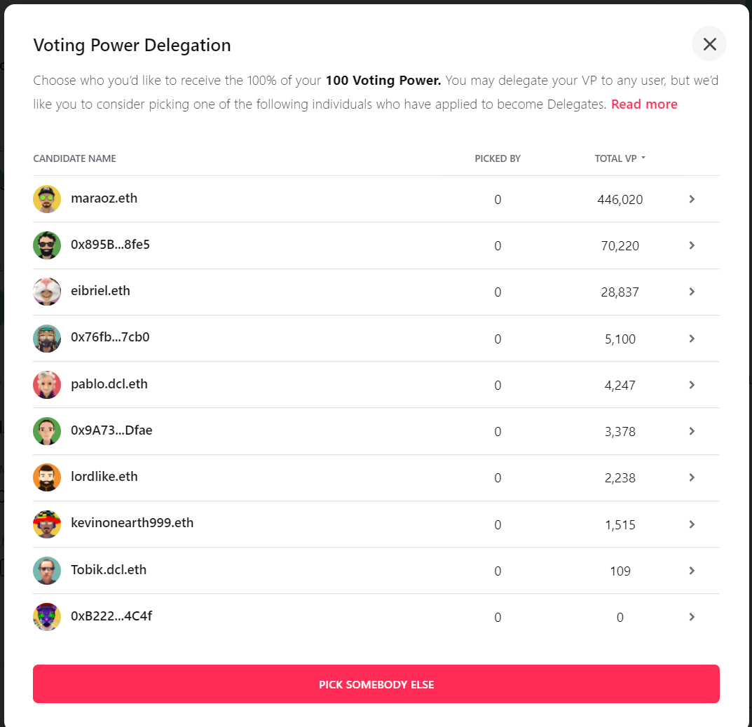 Feat: VP Delegation Modal by ncomerci · Pull Request #267 ...