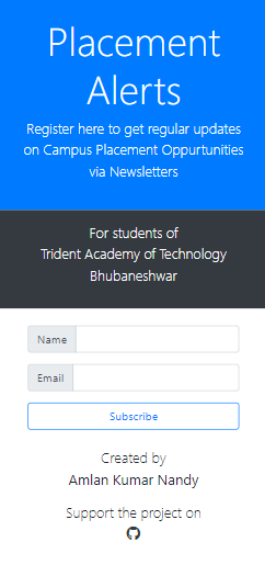GitHub - amlannandy/placement-alerts: A Flask application consisting of a web scraper that ...
