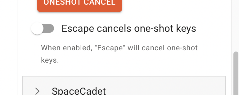 Escape cancels oneshot should be be in preferences, not in the sidebar · Issue #866 · keyboardio ...