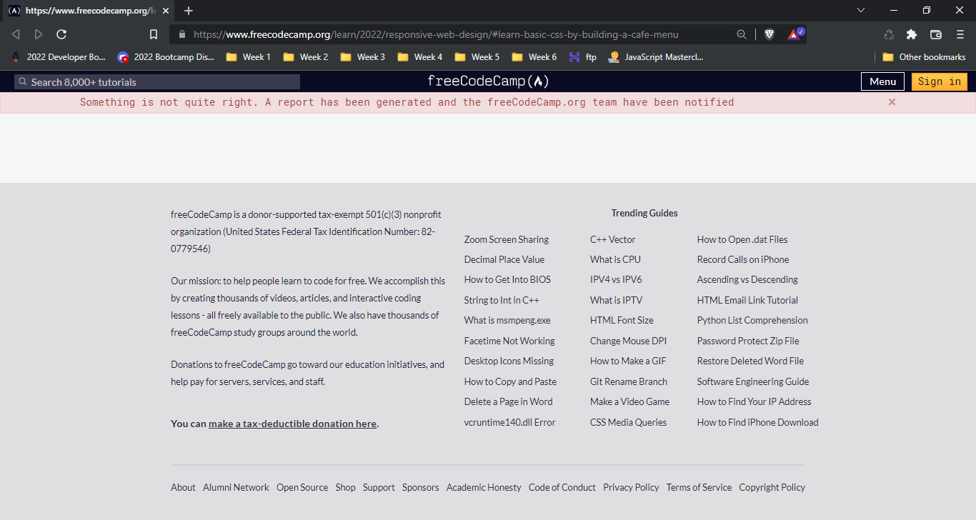 Error Logging in to /learn · Issue #46015 · freeCodeCamp/freeCodeCamp · GitHub