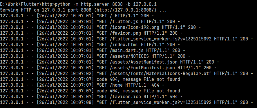[go_router] Use of `UrlPathStrategy.path` cause `404 Not Found` HTTP status on browser refresh ...