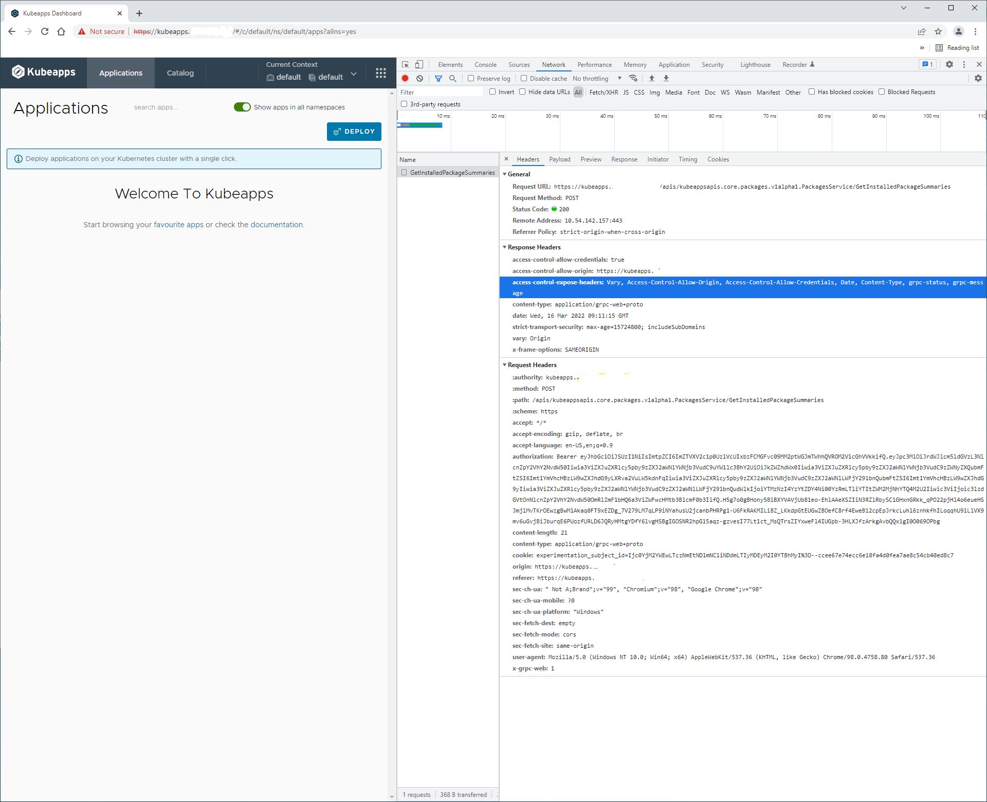 Offline Install: Dashboard not showing running apps and Installed Catalogs · Issue #4417 ...