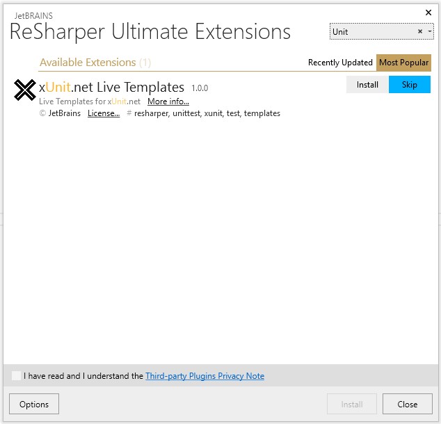 Missing in ReSharper´s Extension Manager · Issue #754 · JetBrains/resharper-unity · GitHub