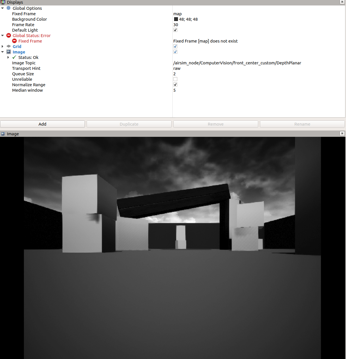 "DepthPlanar" type image pulbished by ros airsim_node is actually not a ...