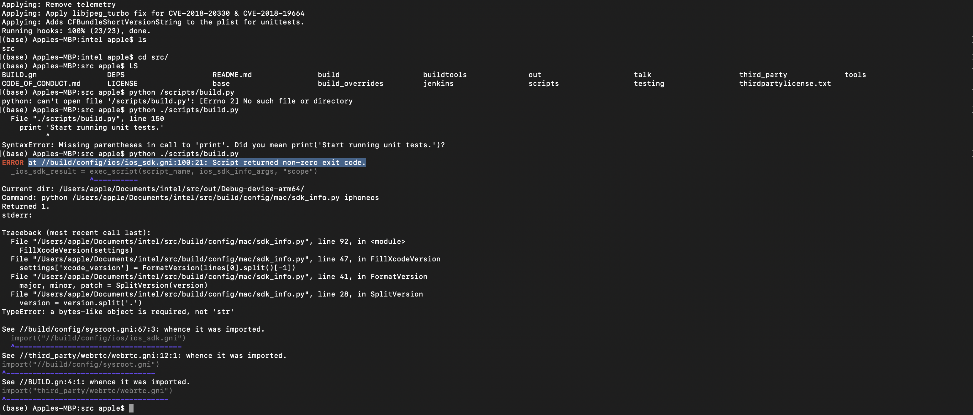 Ios App Gclient Sync And Build Script Issue · Issue 437 · Open Webrtc Toolkit Owt Client
