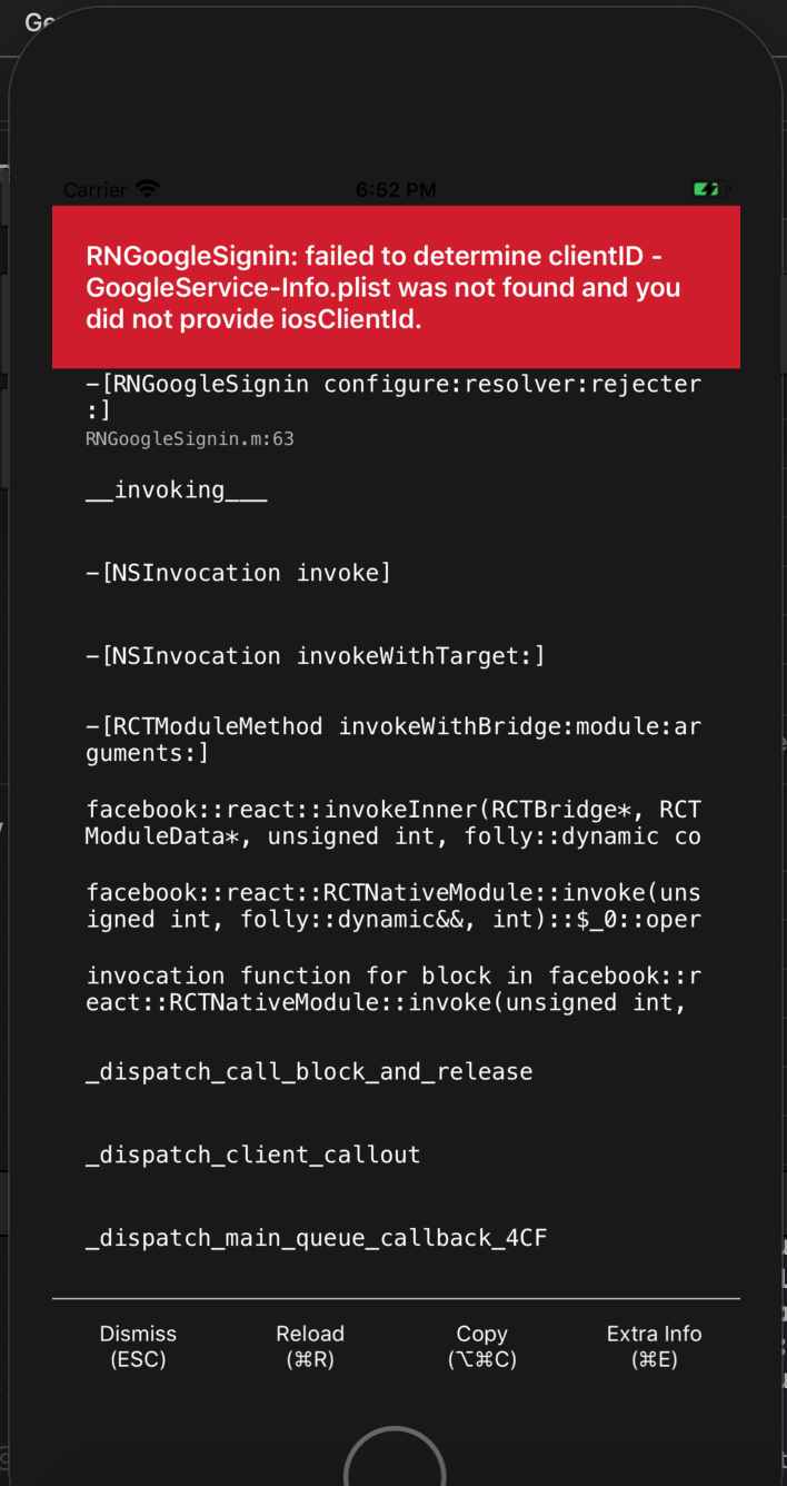 Exception '-[GIDSignIn setPresentingViewController:]: unrecognized selector sent to instance ...