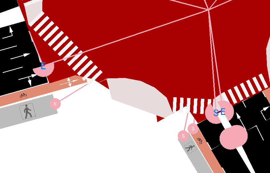 walking areas should respect custom lane shapes / custom junction shapes · Issue #12256 ...