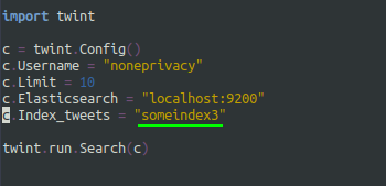 [QUESTION] Elasticsearch feeding · Issue #150 · twintproject/twint · GitHub