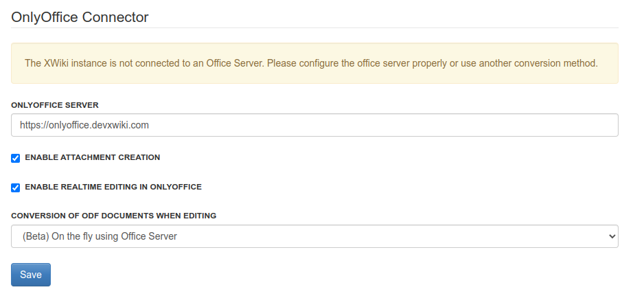 OnlyOffice connector should allow to create and edit OpenDocument formats without conversion ...