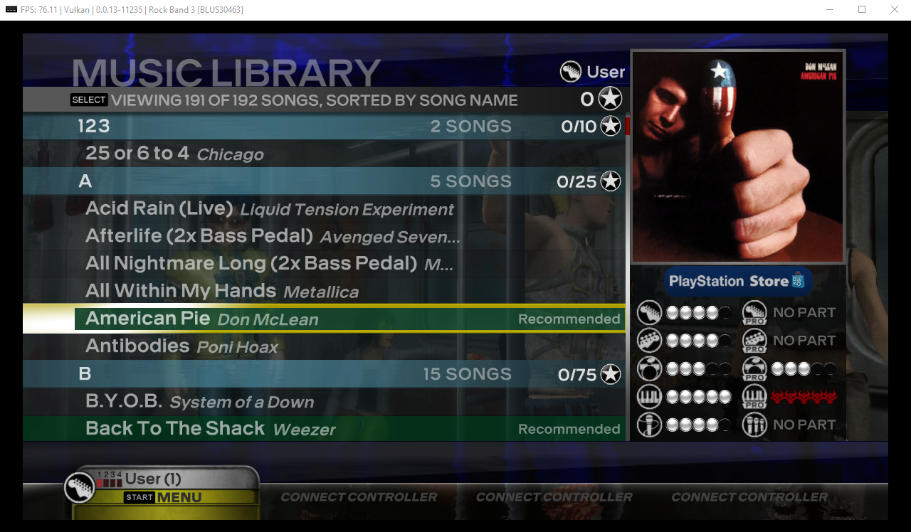 Rock Band 3 Song Loading Bug · Issue #10277 · RPCS3/rpcs3 · GitHub