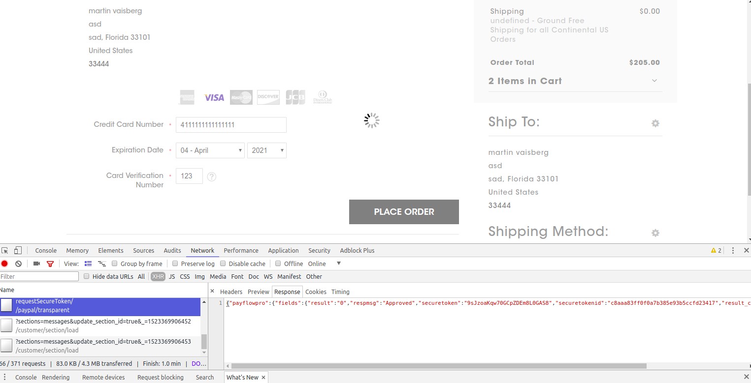 Cant checkout with Paypal PayFlow Pro · Issue #4408 · magento/magento2 · GitHub