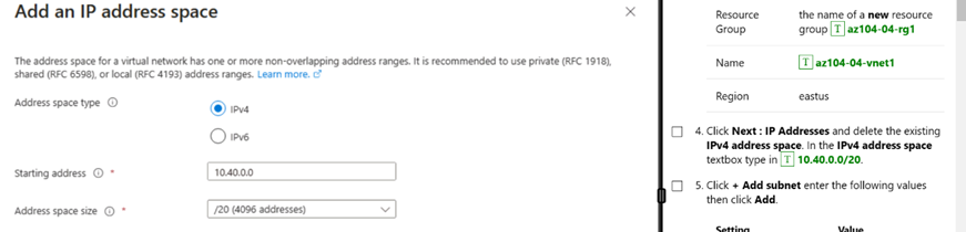 Lab 04 - Virtual networking (IP address UX) · Issue #687 ...