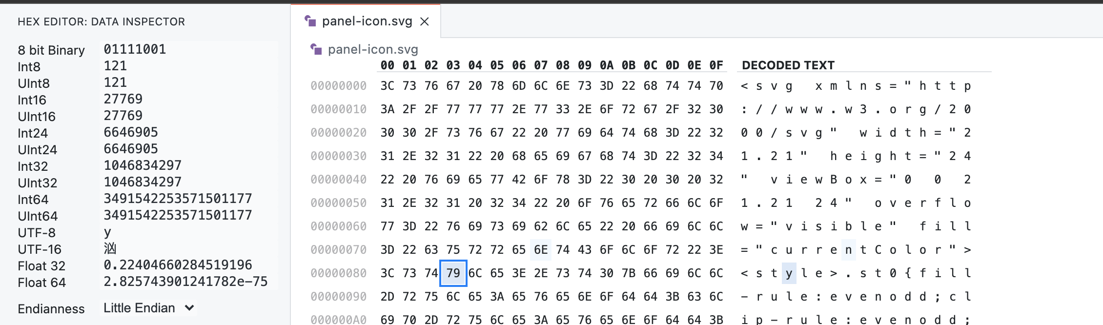 Data inspector is empty on Web · Issue #262 · microsoft/vscode-hexeditor · GitHub